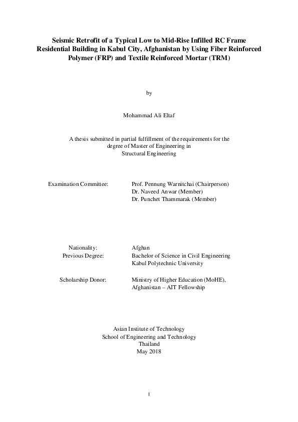 (PDF) Seismic Retrofit of a Typical Low to Mid-Rise Infilled RC Frame ...
