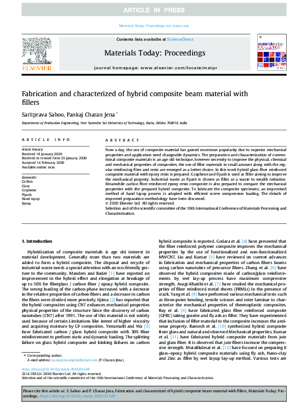 (PDF) Fabrication and characterized of hybrid composite beam material ...