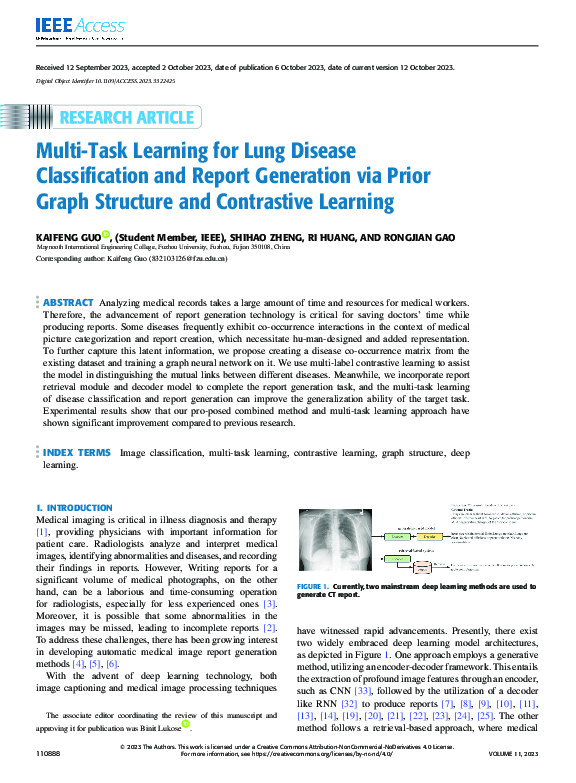 (PDF) Multi-Task Learning for Lung Disease Classification and Report Generation via Prior Graph ...