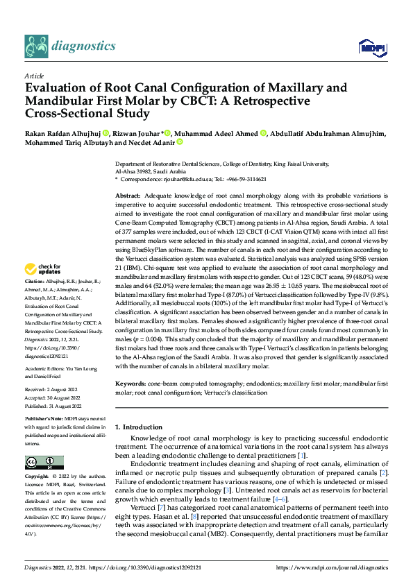 (PDF) Evaluation of Root Canal Configuration of Maxillary and ...