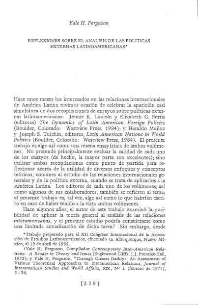 (PDF) Reflexiones sobre el análisis de las políticas externas ...