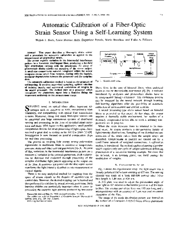 (PDF) Automatic calibration of a fiber-optic strain sensor using a self ...