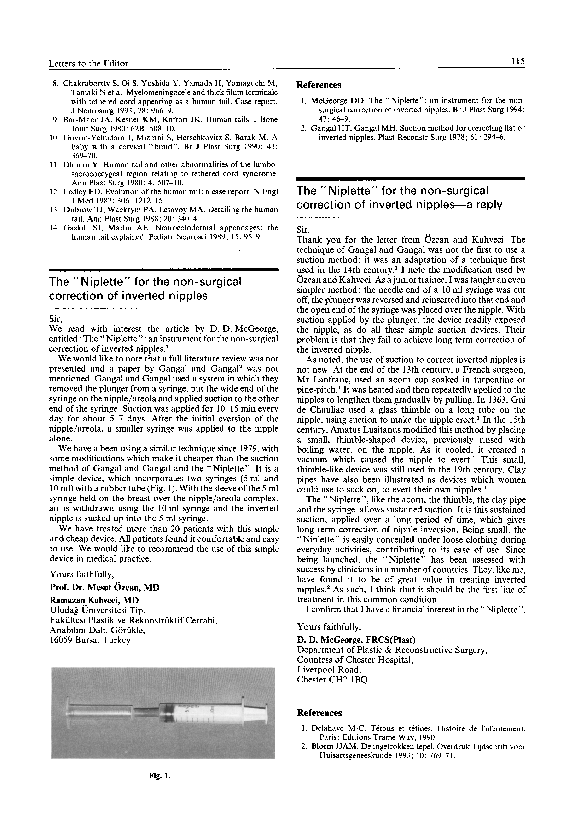 (PDF) The “Niplette” for the non-surgical correction of inverted nipples