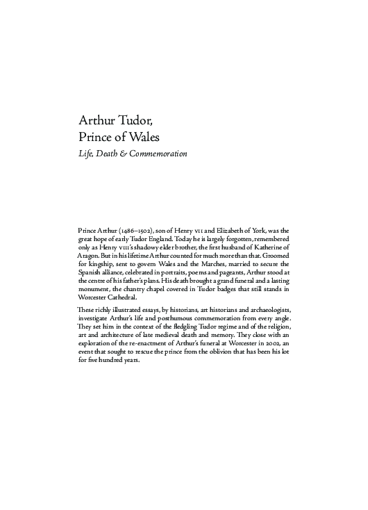 (PDF) The portraiture of Prince Arthur and Katherine of Aragon