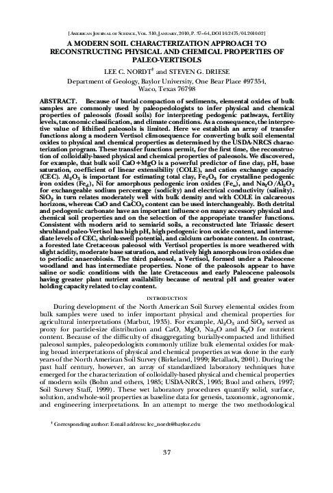 (PDF) A modern soil characterization approach to reconstructing ...