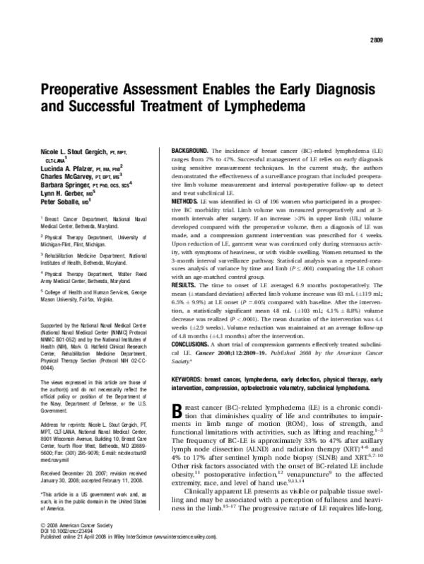(PDF) Preoperative assessment enables the early diagnosis and ...