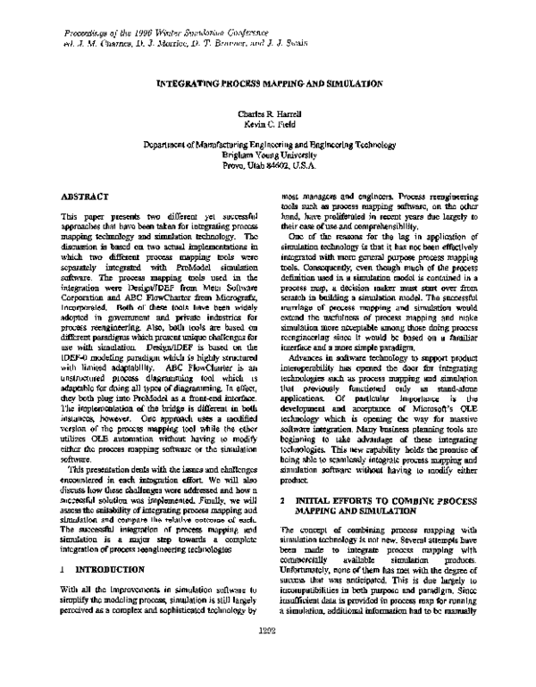 (PDF) Integrating process mapping and simulation