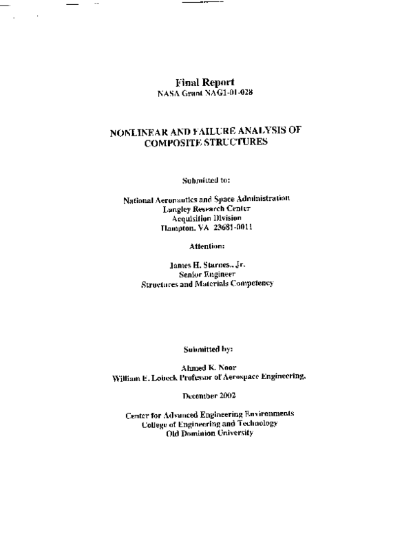 (PDF) Nonlinear and Failure Analysis of Composite Structures
