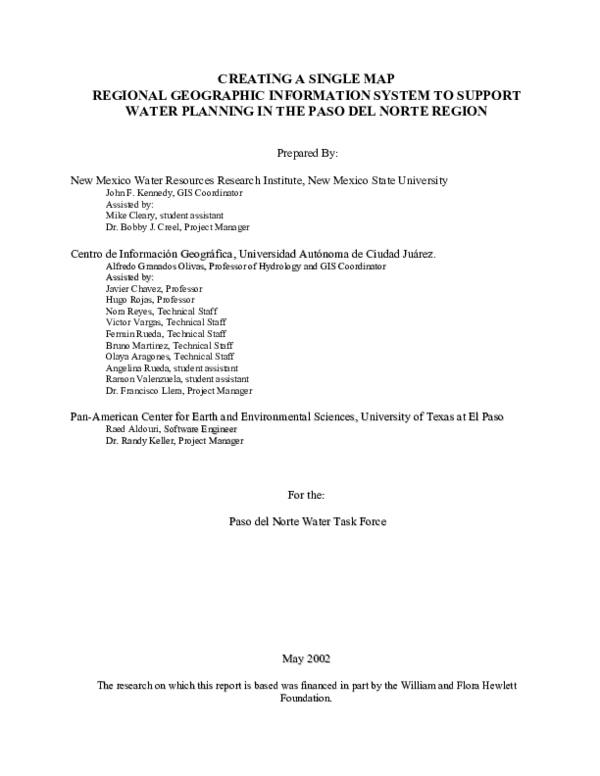 (PDF) Creating a Single Map: Regional Geographic Information System to ...