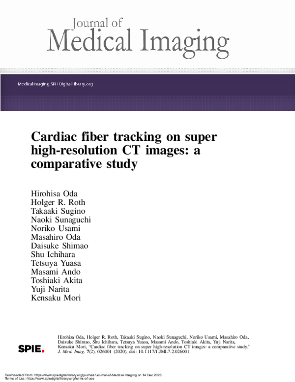 (PDF) Cardiac fiber tracking on super high-resolution CT images: a ...