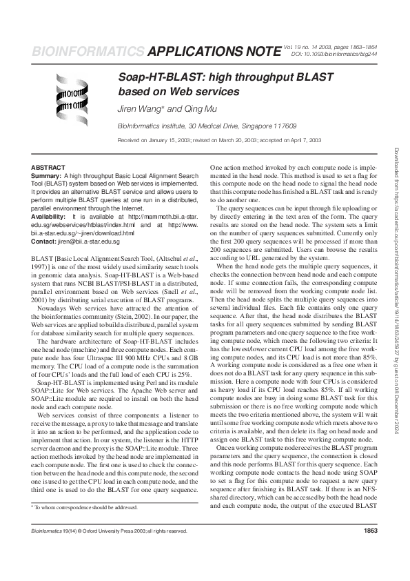 (PDF) Summary: A high throughput Basic Local Alignment Search