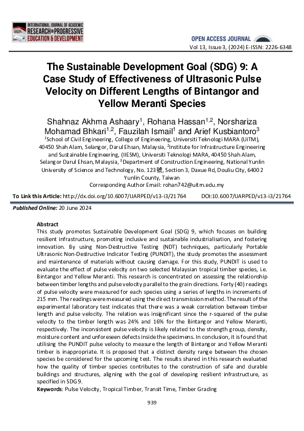 (PDF) The Sustainable Development Goal (SDG) 9: A Case Study of ...