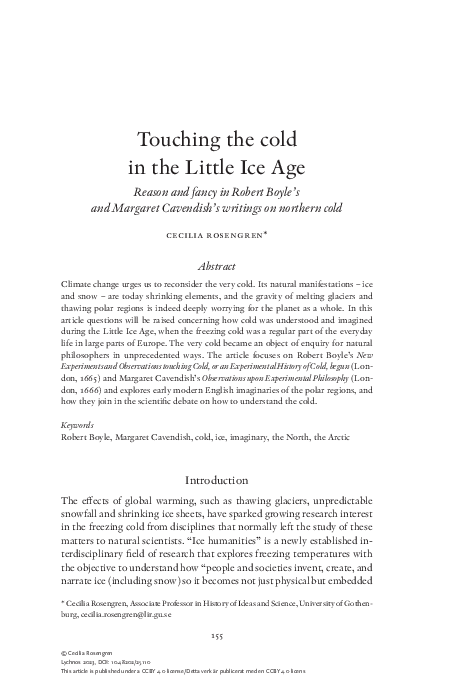 (PDF) Touching the cold in the Little Ice Age