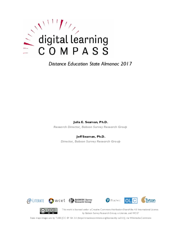 (PDF) Digital Learning Compass: Distance Education State Almanac 2017
