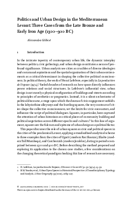 (PDF) Politics and Urban Design in the Mediterranean Levant: Three ...