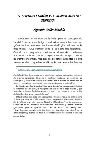 (PDF) EL SENTIDO COMÚN Y EL SIGNIFICADO DEL SENTIDO