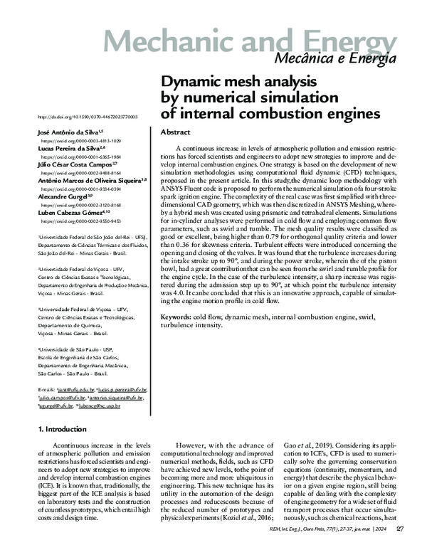 (PDF) Dynamic mesh analysis by numerical simulation of internal ...