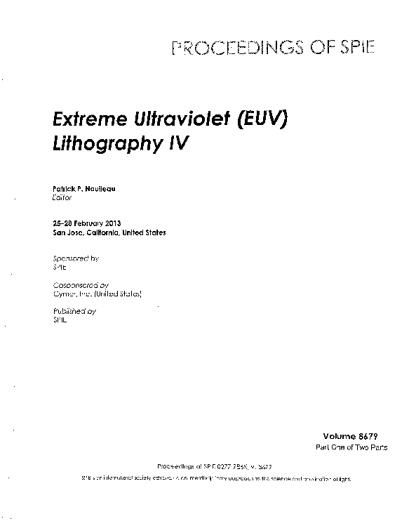 (PDF) Extreme Ultraviolet (EUV) Lithography III
