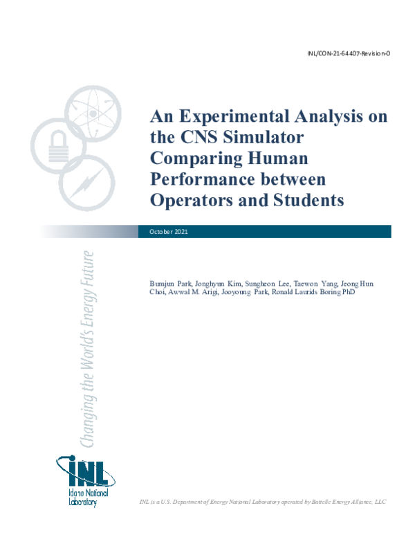 (PDF) An Experimental Analysis on the CNS Simulator Comparing Human ...