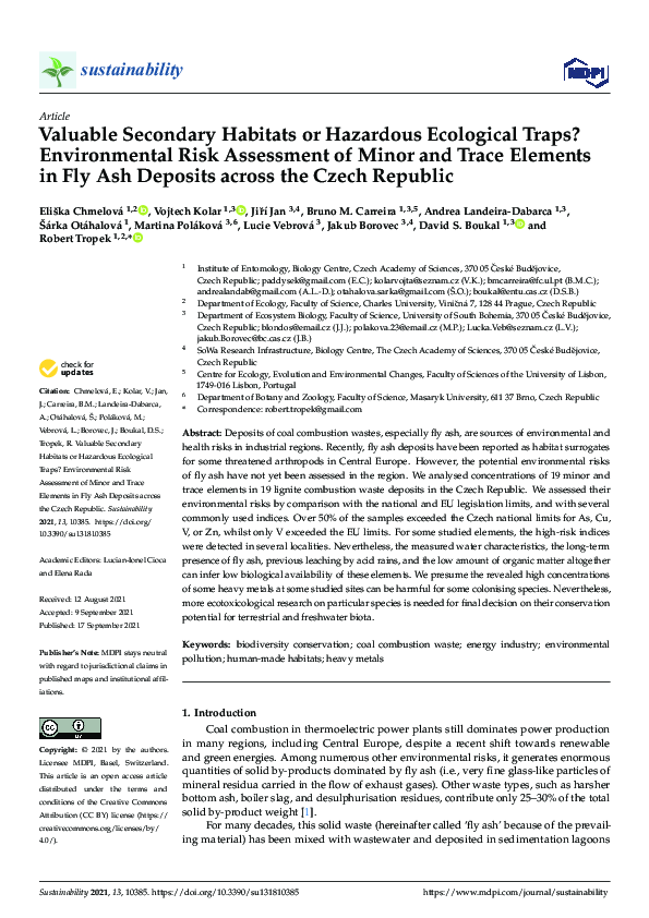 (PDF) Valuable Secondary Habitats or Hazardous Ecological Traps ...