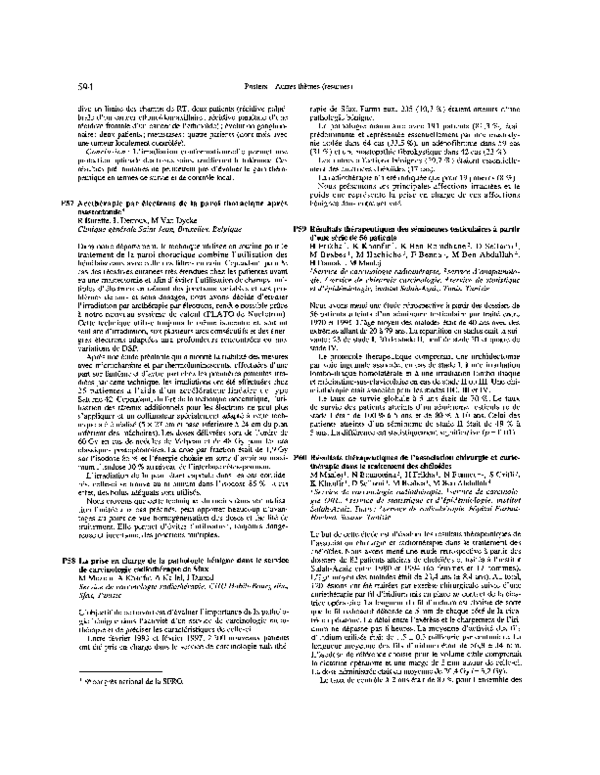 (PDF) P58 La prise en charge de la pathologie bénigne dans le service de carcinologie ...