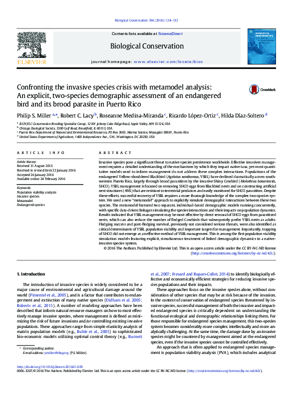 (PDF) Confronting the invasive species crisis with metamodel analysis ...
