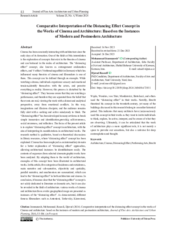 (PDF) Comparative Interpretation of the Distancing Effect Concept in ...