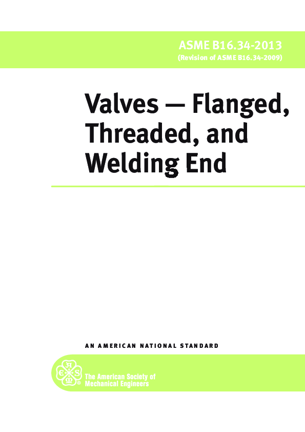 (PDF) Valves -Flanged, Threaded, and Welding End