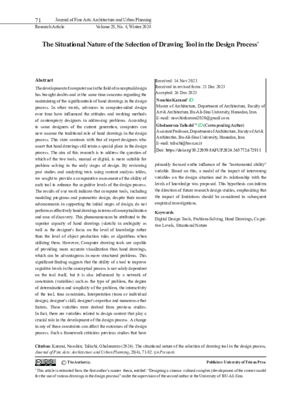 (PDF) The situational nature of the selection of drawing tool in the ...
