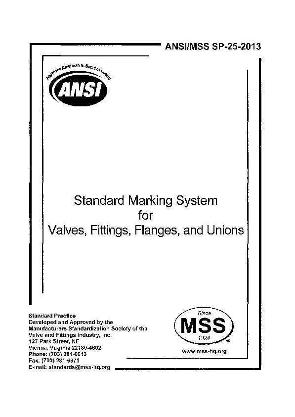 (PDF) MSS SP 25 2013 Standard Marking System for Valves Fittings ...