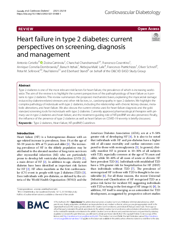 (PDF) Heart failure in type 2 diabetes: current perspectives on ...
