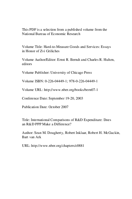 (PDF) Hard-to-Measure Goods and Services