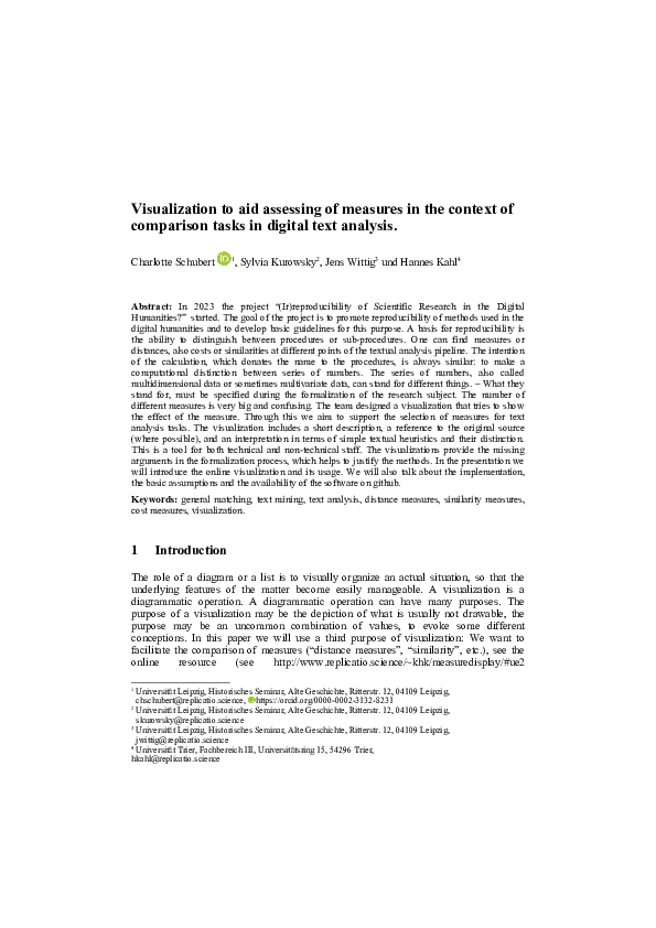 (PDF) Visualization to aid assessing of measures in the context of ...