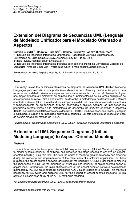(PDF) Extensión del Diagrama de Secuencias UML (Lenguaje de Modelado Unificado) para el Modelado ...