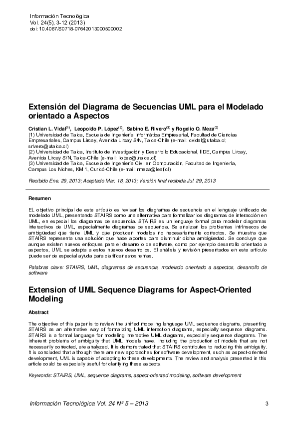 (PDF) Extensión del Diagrama de Secuencias UML para el Modelado orientado a Aspectos