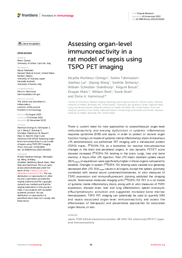 (PDF) Assessing organ-level immunoreactivity in a rat model of sepsis ...