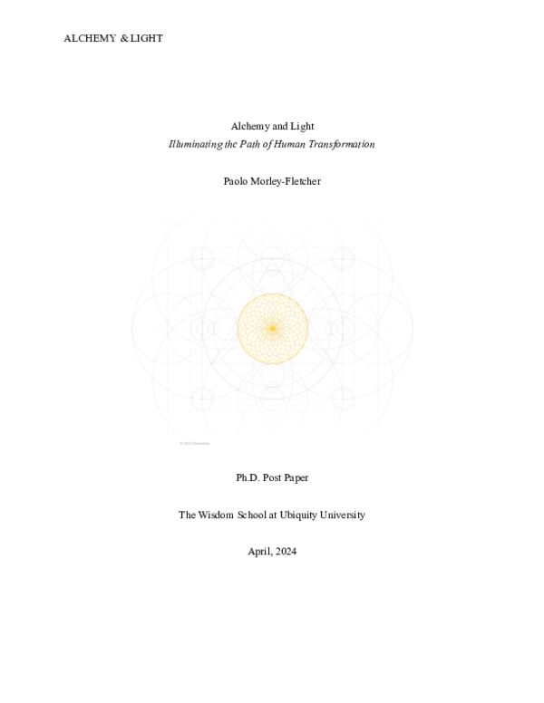 (PDF) Alchemy and Light: Illuminating the Path of Human Transformation