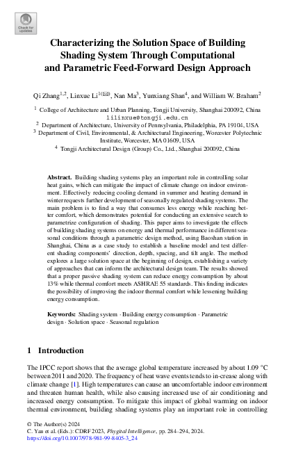 (PDF) Characterizing the Solution Space of Building Shading System ...