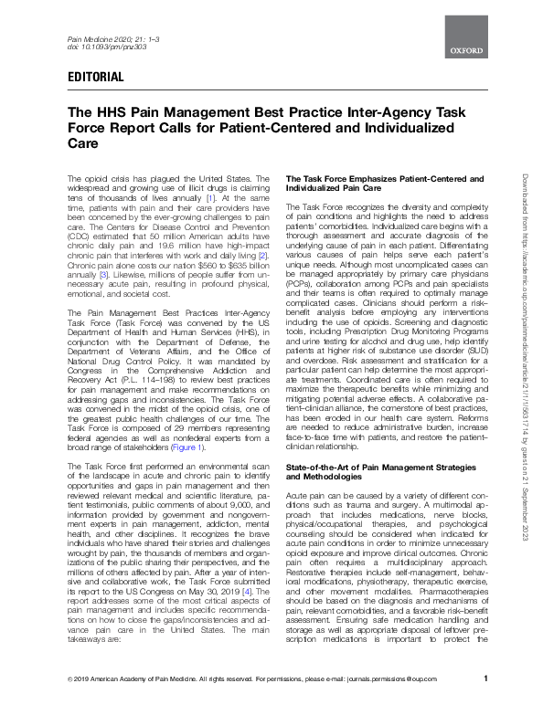 (PDF) The HHS Pain Management Best Practice Inter-Agency Task Force ...