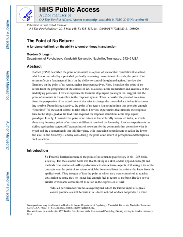 (PDF) The 42nd Sir Frederic Bartlett Lecture