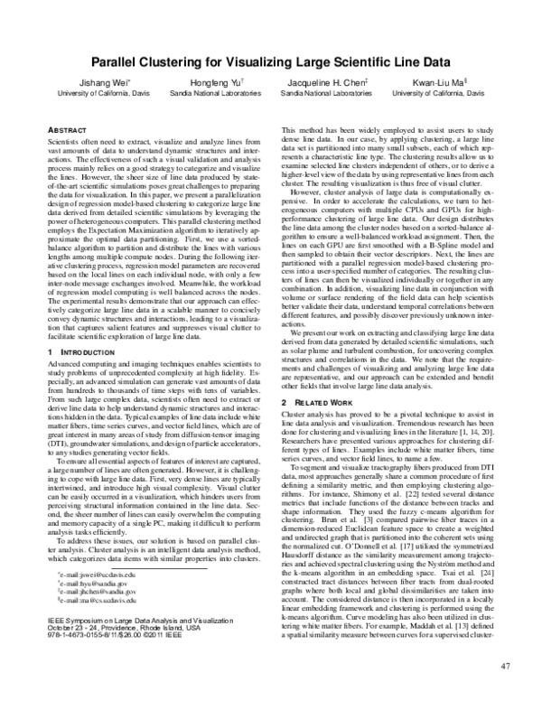 (PDF) Parallel clustering for visualizing large scientific line data ...