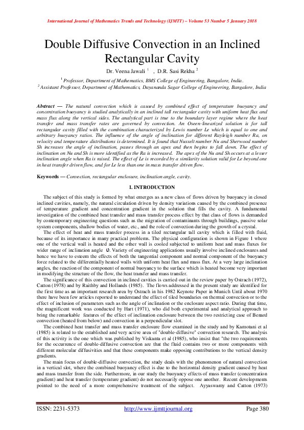 (PDF) Double Diffusive Convection in an Inclined Rectangular Cavity