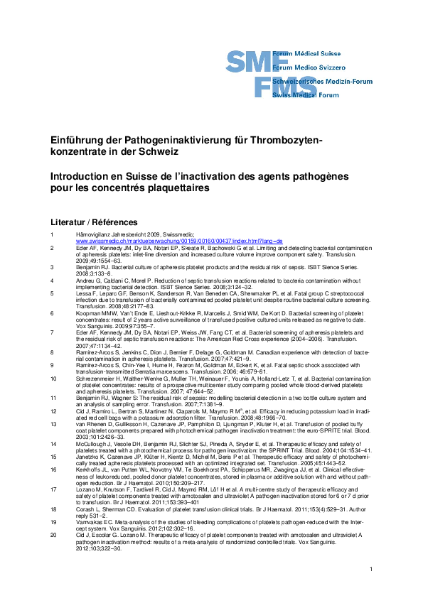 (PDF) Comparison of transfusion efficacy of amotosalen-based pathogen ...