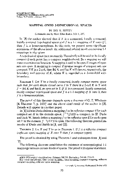 (PDF) Mapping onto 2-dimensional spaces | Dix H Pettey - Academia.edu