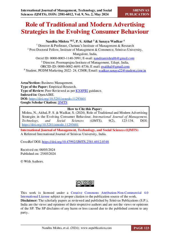 (PDF) Role of Traditional and Modern Advertising Strategies in the ...