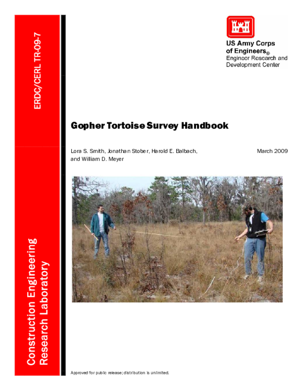 (PDF) Gopher Tortoise Survey Handbook
