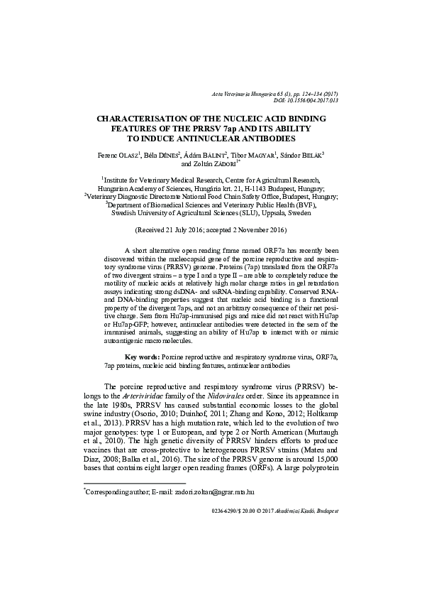 (PDF) Characterisation of the nucleic acid binding features of the ...