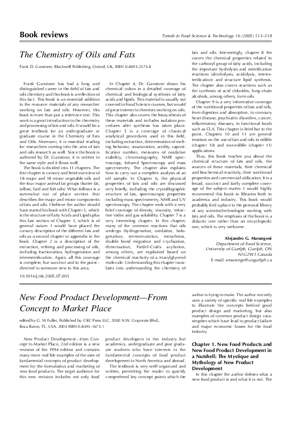 (PDF) New Food Product Development—From Concept to Market Place
