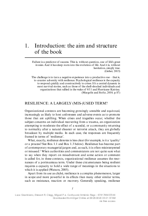 (PDF) Introduction: the aim and structure of the book
