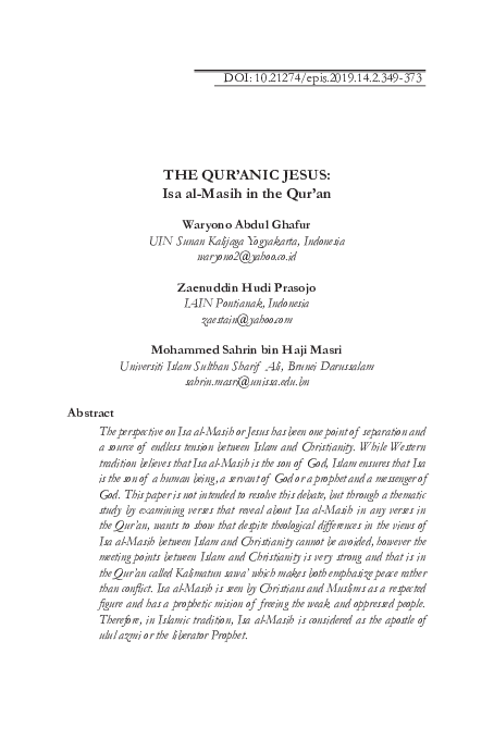 (PDF) The Qur’Anic Jesus
